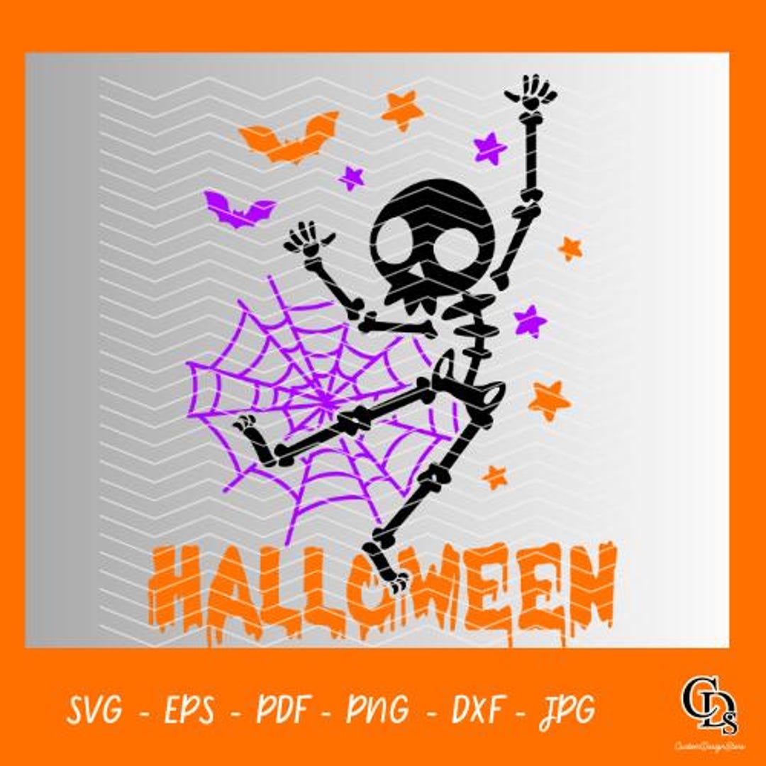 Halloween Skeleton| Spooky Season| Digitaldownload | Halloween Design ...