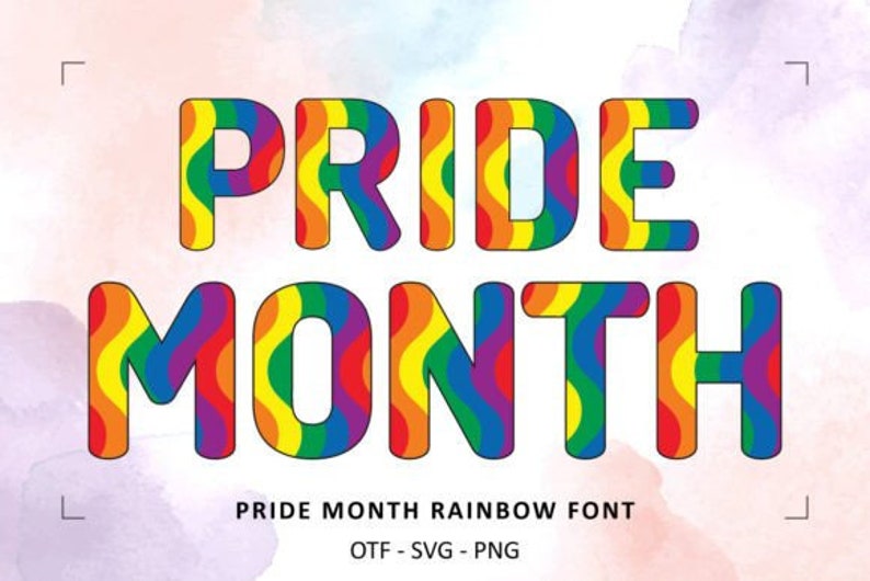 Pride Month Font | Rainbow Font | Pride Month Inspired | LGBTQ Font ...