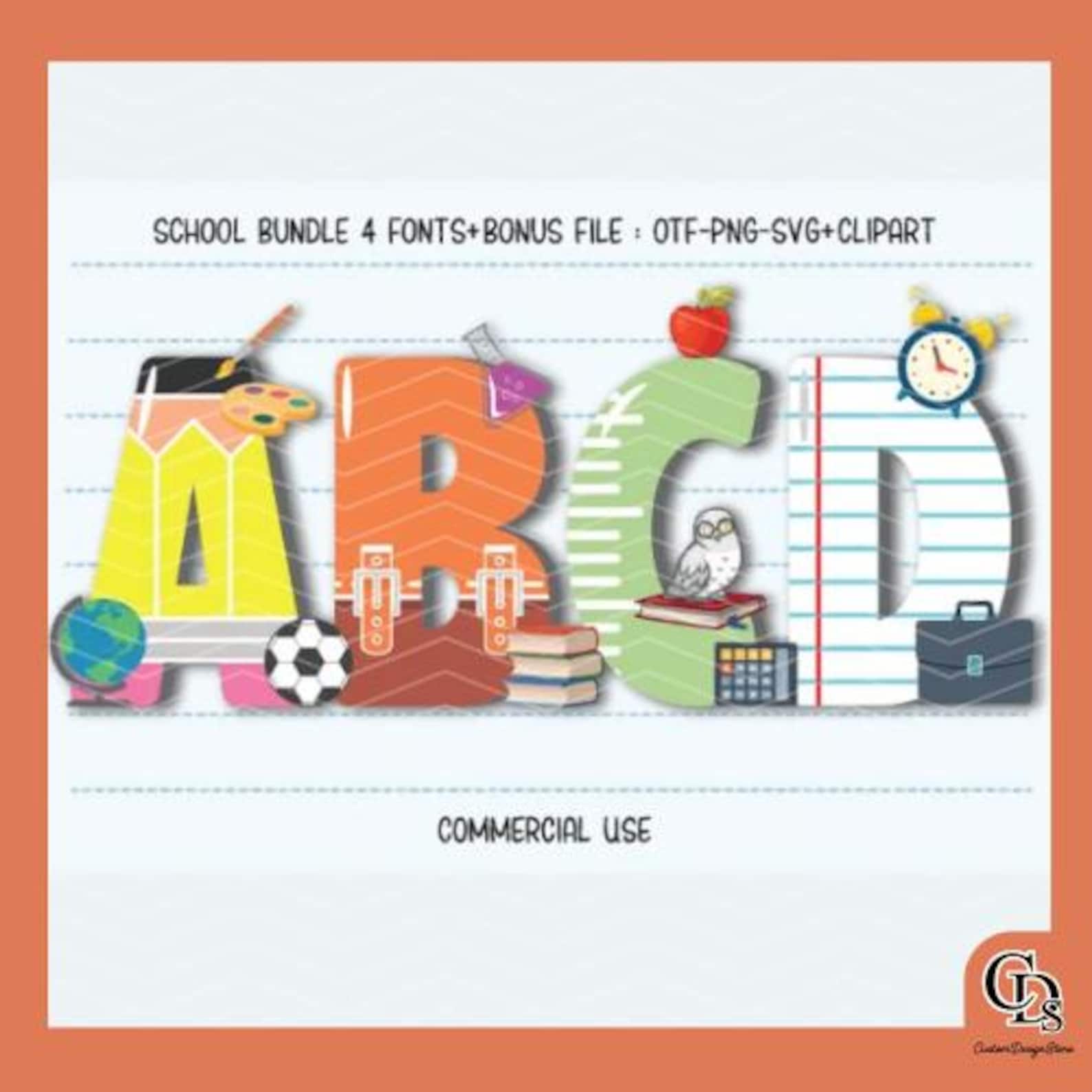 School Font | Bold Typeface| Playful Font | School Inspired |children's ...