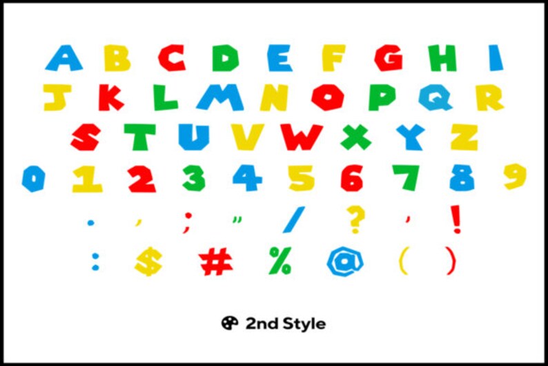 Super Font | Alphabet | Super Mario Inspired Font | Supertext | Super ...