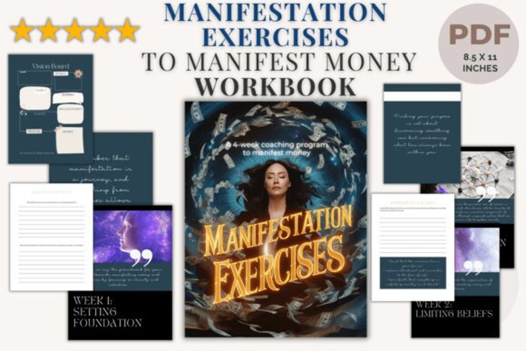 Money Manifestation Exercises Workbook Financial Prosperity Abundance ...