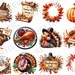 Thanksgiving Clipart Bundle - 77 PNG Grateful Festive Images | Harvest ...