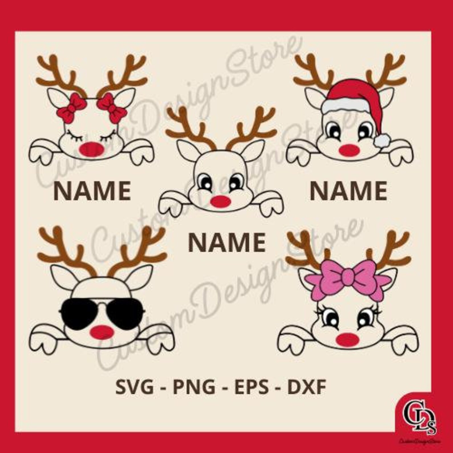 Reindeer Family Christmas SVG Bundle | Christmas Svg | Christmas Gift ...
