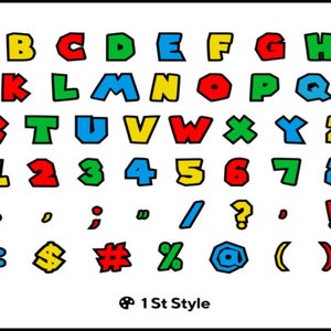 Super Font | Alphabet | Super Mario Inspired Font | Supertext | Super ...