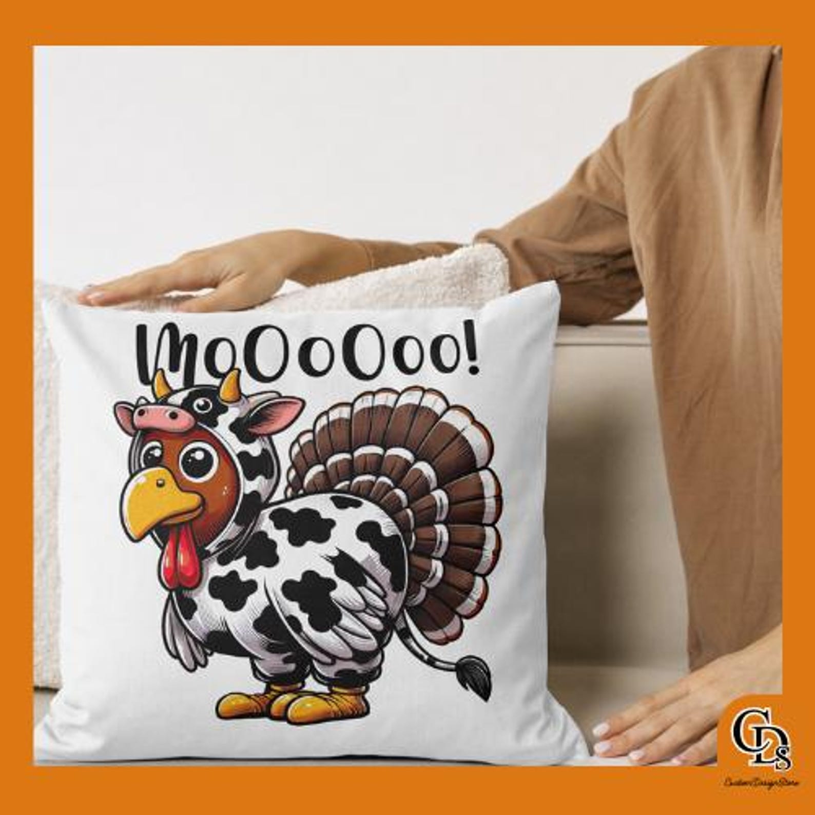 Turkey Moo Funny Thanksgiving PNG | Quirky Holiday Clipart for ...