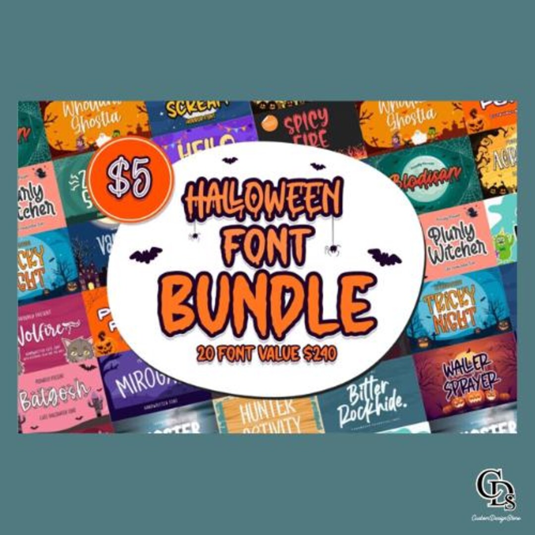 Halloween Font Bundle | Spooky Fonts | Cricut Fonts | Silhouette Fonts ...
