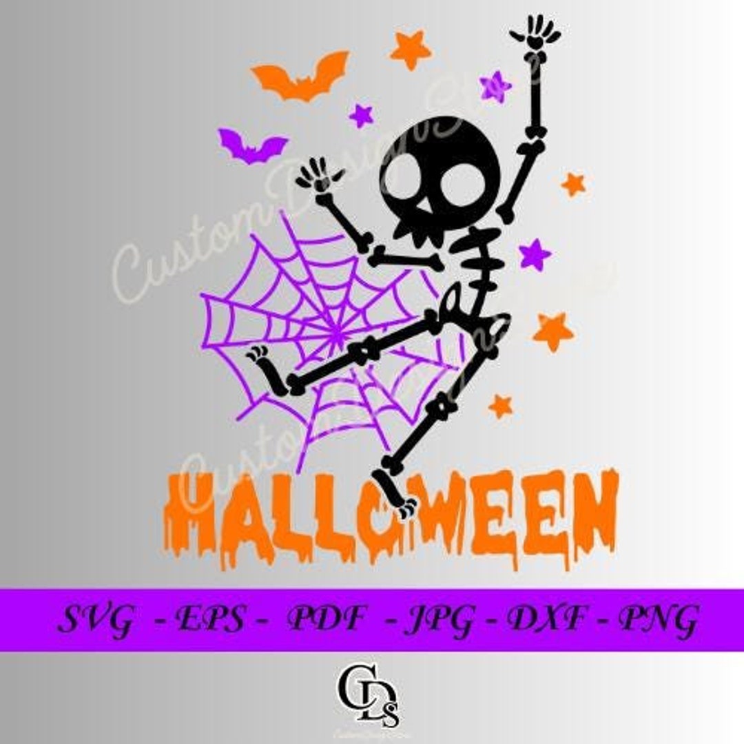 Halloween Skeleton Spooky Season Digitaldownload Halloween Design Svg ...