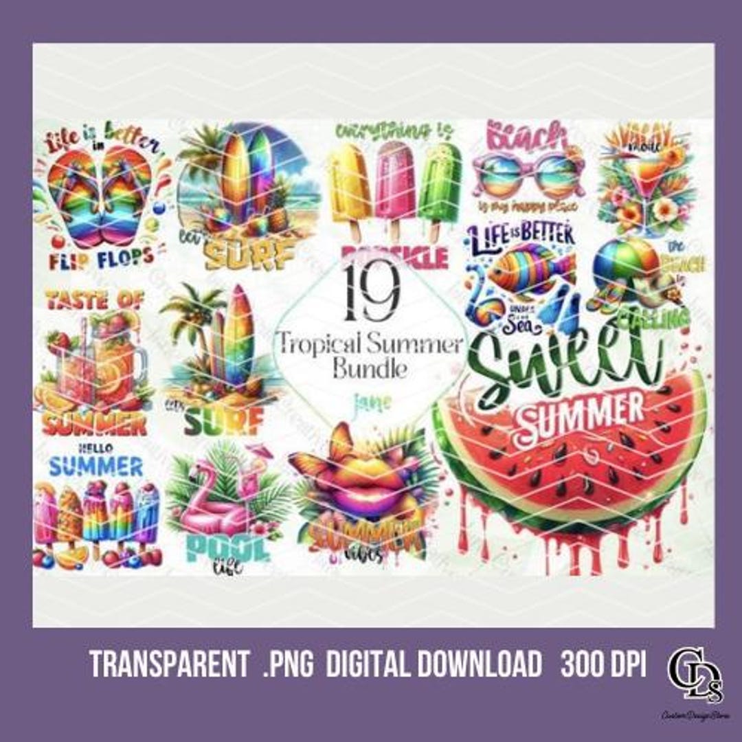 Tropical Summer | Sublimation Bundle | Summer Png | Tropical Png ...