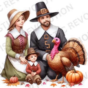Thanksgiving Clipart Bundle - 77 PNG Grateful Festive Images | Harvest ...