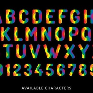 Pride Month Font | Rainbow Font | Pride Month Inspired | LGBTQ Font ...