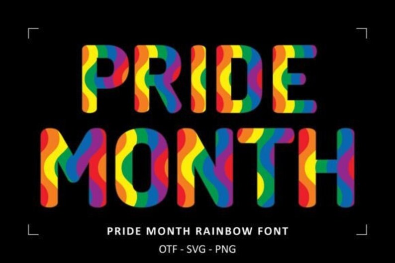 Pride Month Font | Rainbow Font | Pride Month Inspired | LGBTQ Font | Pride Design ...