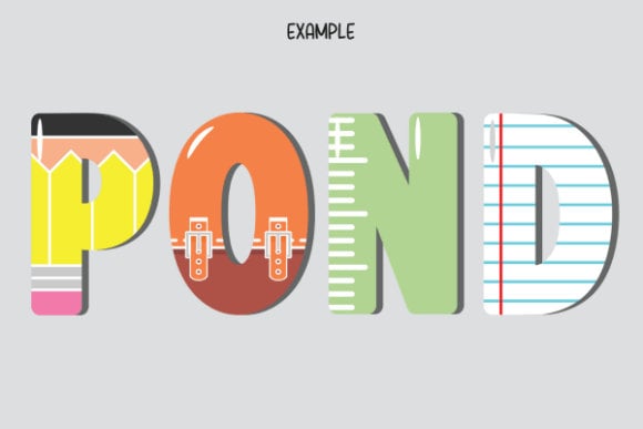 School Font Bold Typeface Playful Font School Inspired children's Font ...