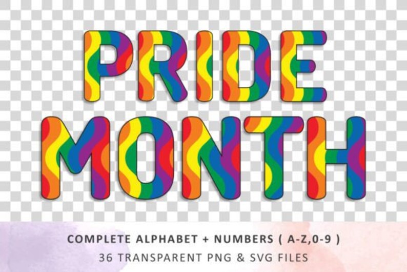 Pride Month Font | Rainbow Font | Pride Month Inspired | LGBTQ Font ...