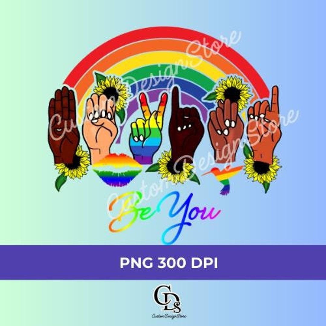 Pride Month Clipart | Rainbow Pride PNG | Be You Design | LGBTQ Art ...