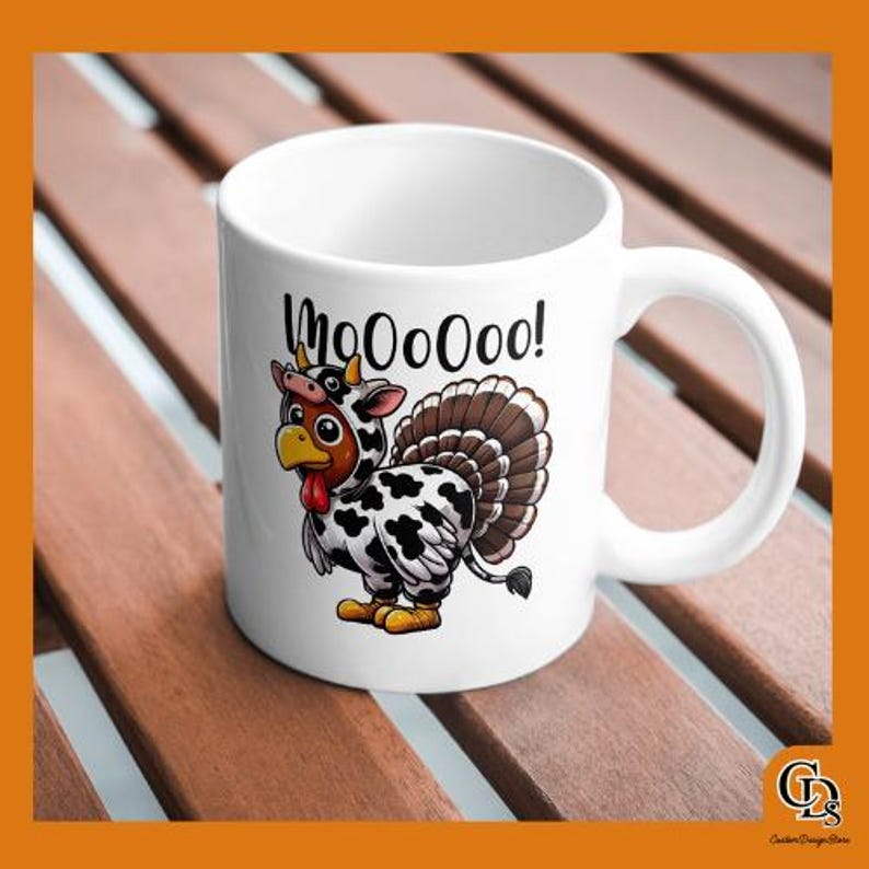 Turkey Moo Funny Thanksgiving PNG | Quirky Holiday Clipart for ...