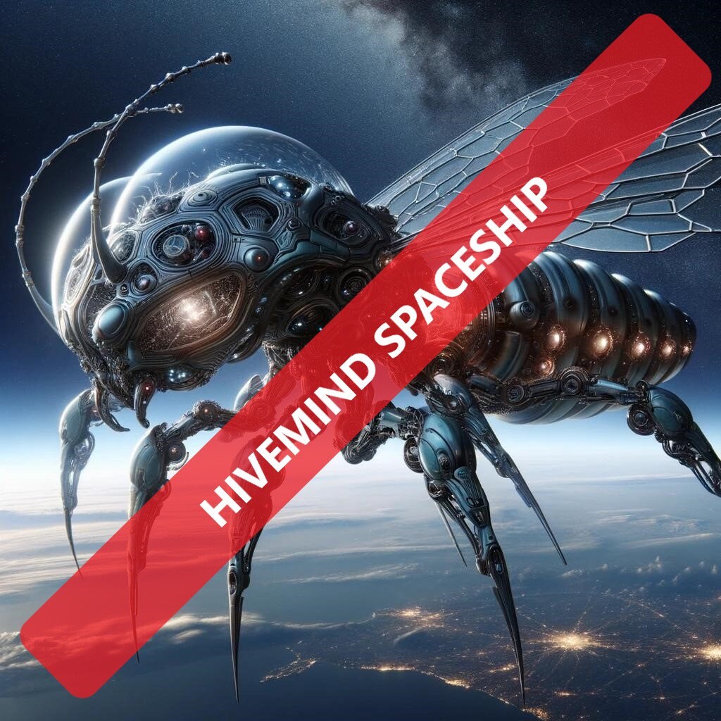 Antares Voyager: Biomechanical Spacecraft Art Alien Antoid Ship Digital ...