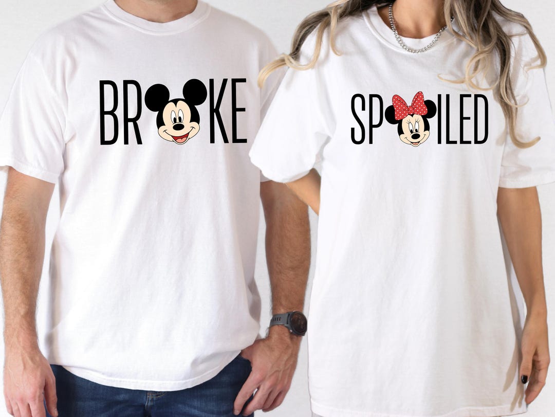 Comfort Colors Broke and Spoiled Shirts, Couple T-shirt, Funny Shirt ...