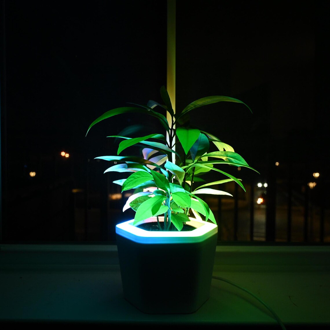 Plantern - Decorative 4" Plant Pot With Light, Modern Minimalistic ...