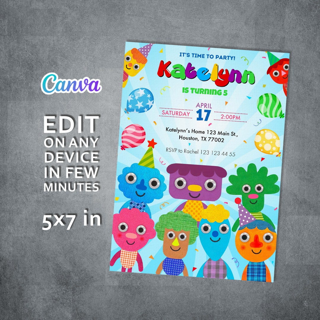 Printable Super Simple Songs Invitation, Music First Party, Editable ...