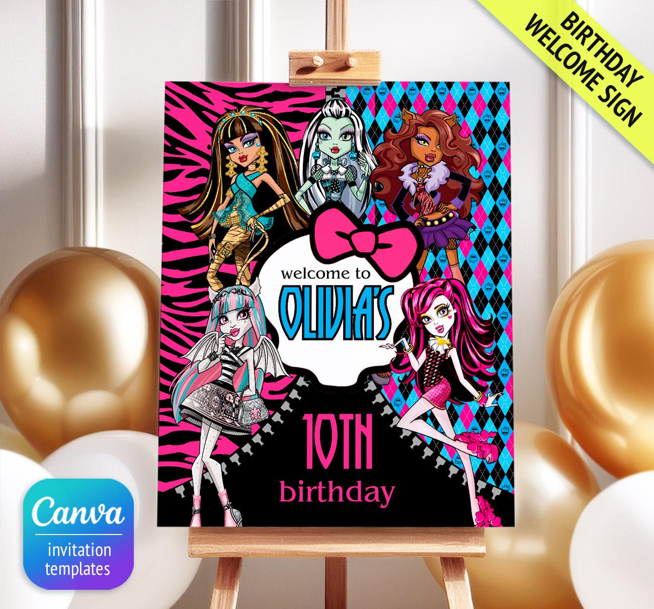 Monster High Birthday Banner Printable