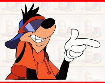 A Goofy Movie SVG PNG Set, Layered by Colour, Bigfoot, Lester, Map ...
