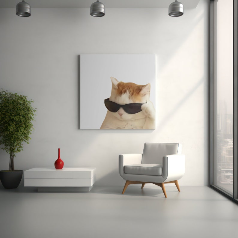 Sunglasses Cat Meme PNG Cat With Glasses Meme Funny Cat Meme SVG Cute ...