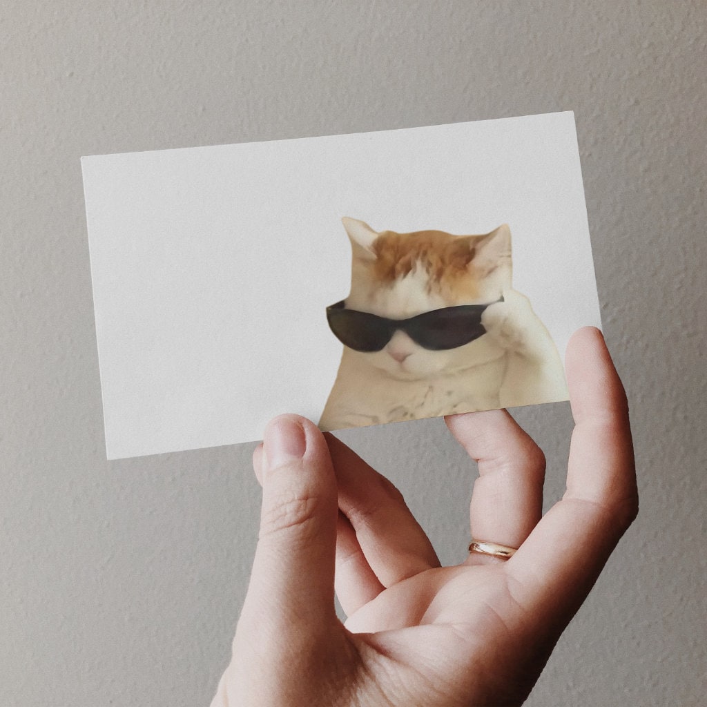 Sunglasses Cat Meme PNG Cat With Glasses Meme Funny Cat Meme SVG Cute ...