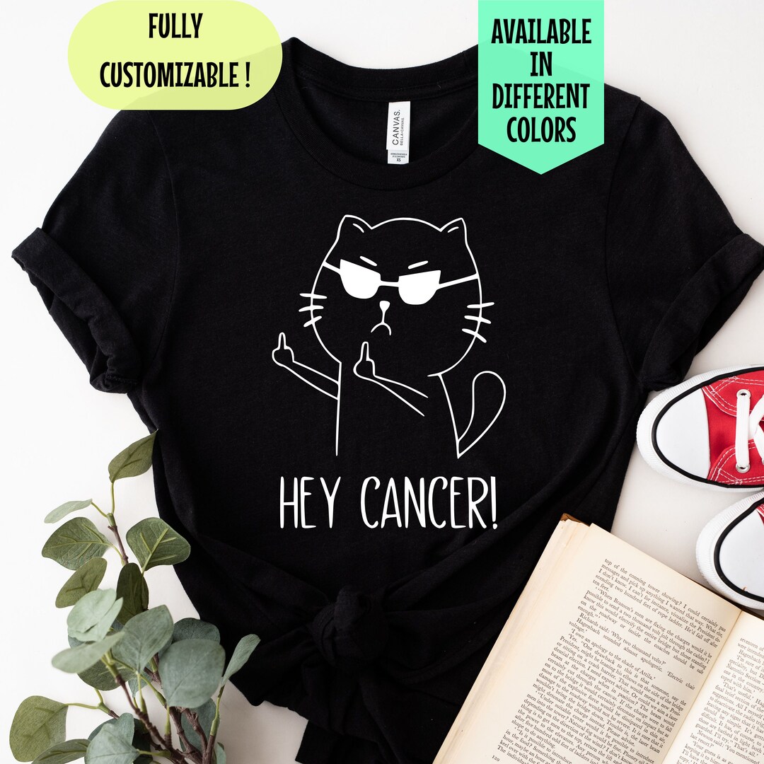 Hey Cancer F#ck You, Funny Disease Shirt, Diabetes Shirt, Funny Chemo ...