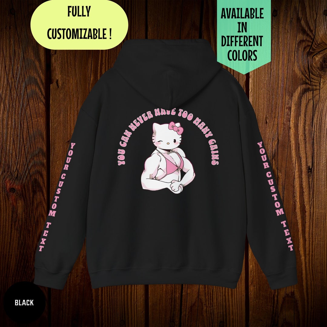 Custom Hello Kitty Hoodie, Hello Kitty Sweatshirt, Kawaii Hoodie ...