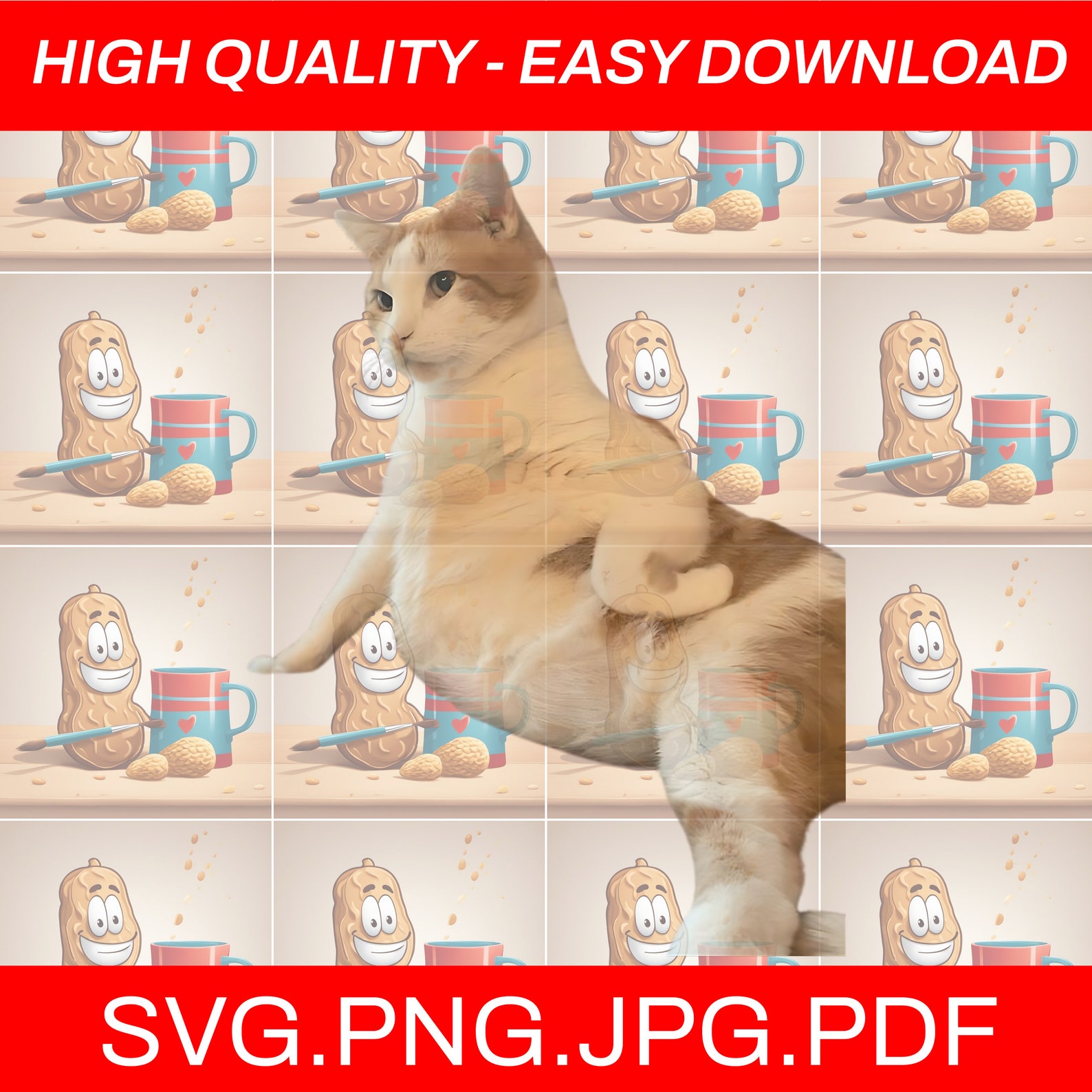 Cat Thinking Meme PNG, Thinking Cat Meme, Funny Cat Meme SVG, Chubby ...