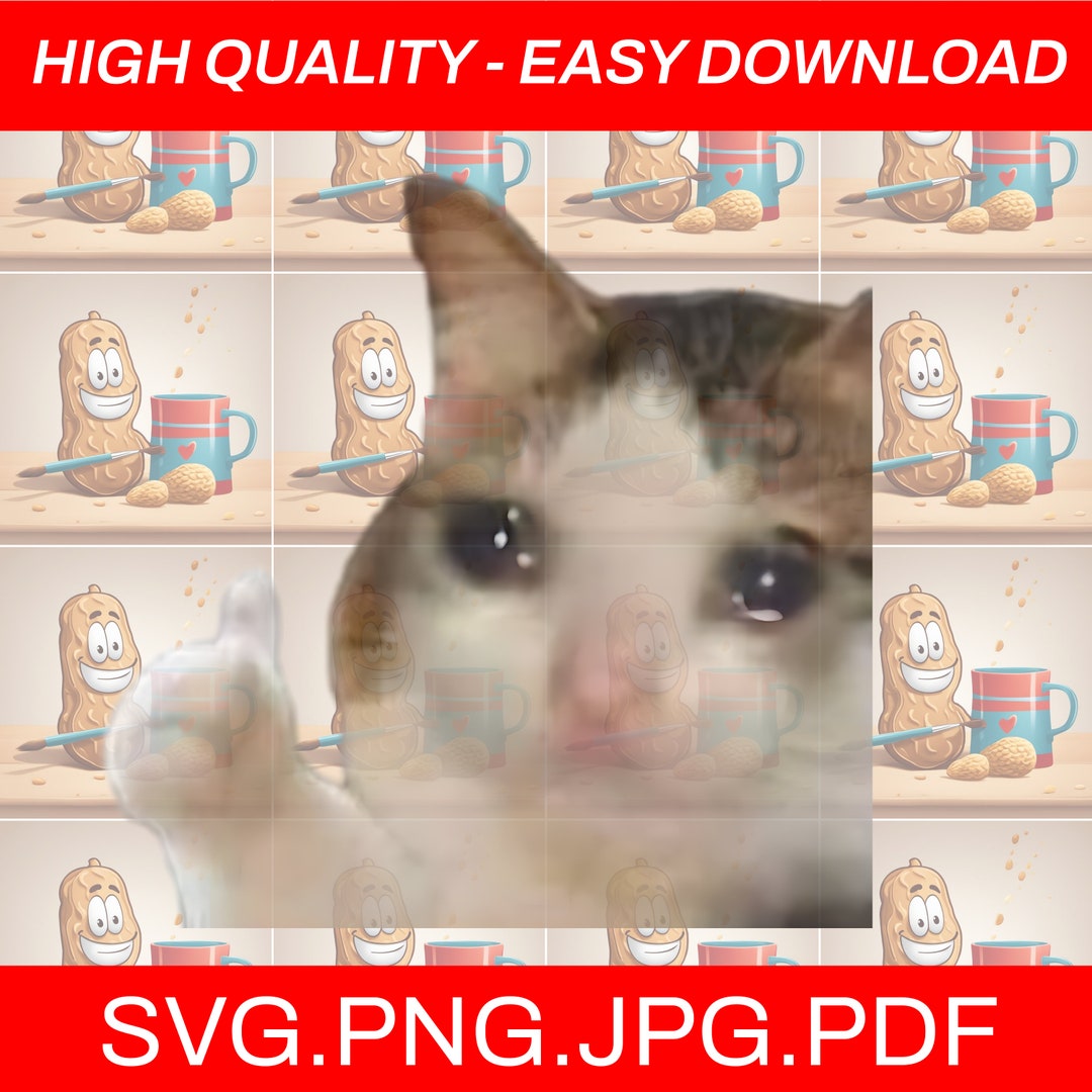 Thumbs up Crying Cat Meme, It's Ok Cat PNG, Thumbs up Cat SVG, Ok Cat ...