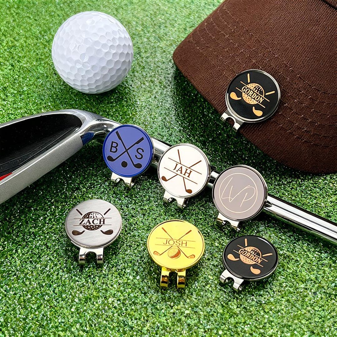 Personalized Golf Ball Marker With Magnetic Hat Clip, Engraved Golfer ...