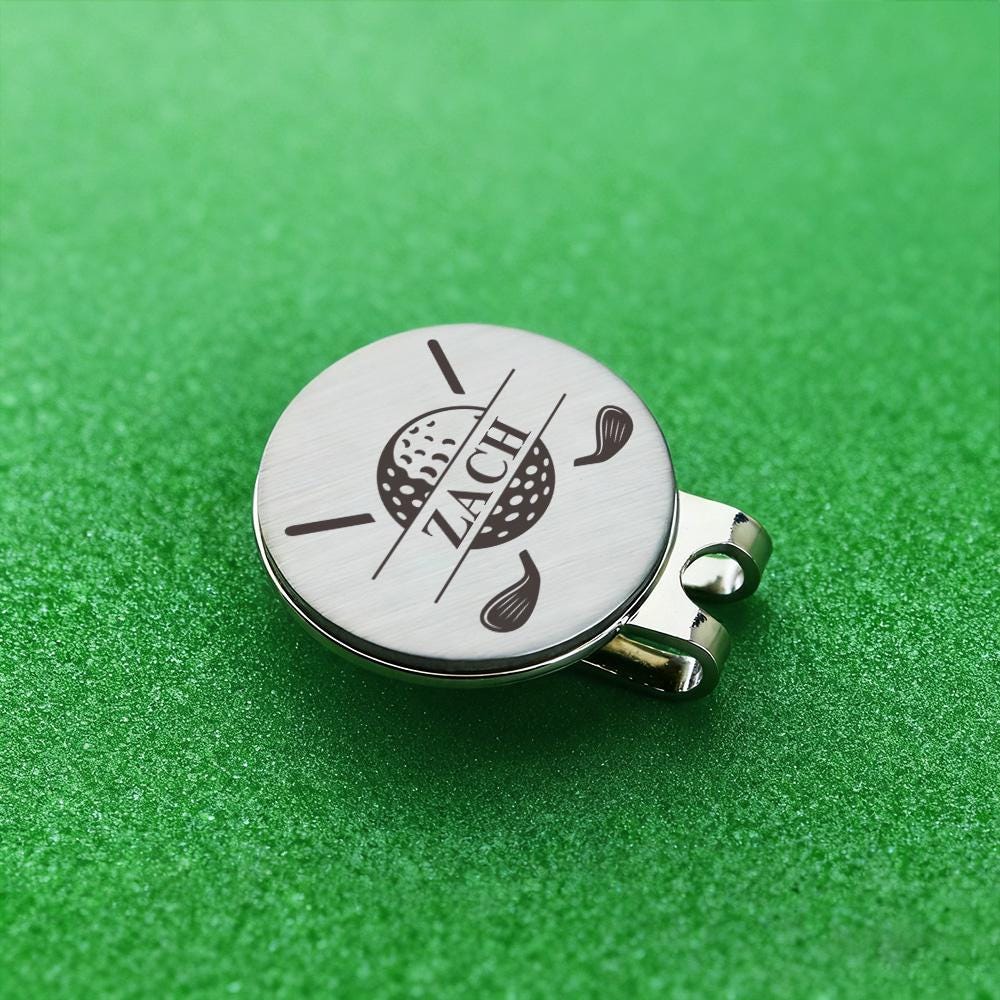 Personalized Golf Ball Marker With Magnetic Hat Clip, Engraved Golfer ...