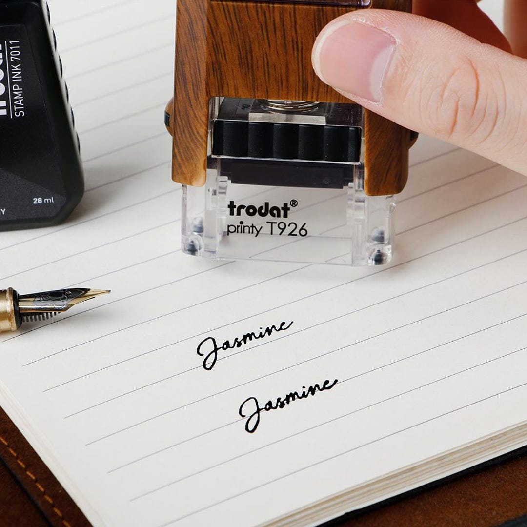 Custom Handwritten Signature Stamp, Business Name Stamp, Stamp for ...