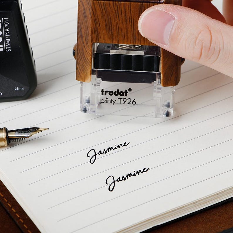 Custom Handwritten Signature Stamp, Business Name Stamp, Stamp for ...