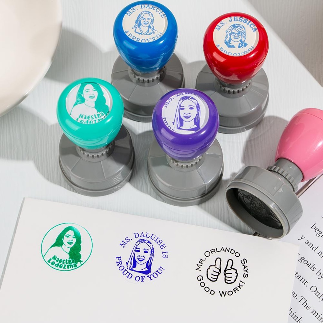 Custom Teacher Stamp, Teacher Gift, Personalized Own Logo, Teacher Face ...