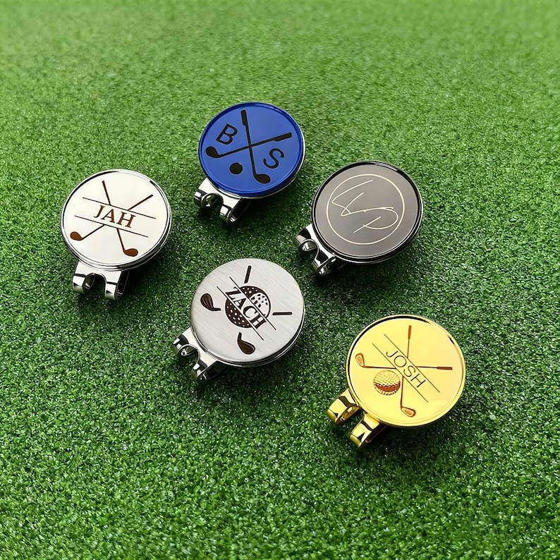 Personalized Golf Ball Marker With Magnetic Hat Clip, Engraved Golfer ...