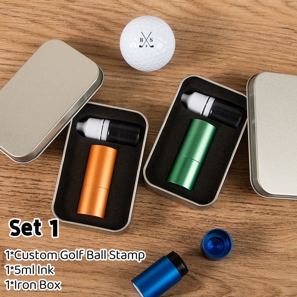 Personalized Custom Name Golf Ball Stamp, Golf Ball Marker, Color Ink ...