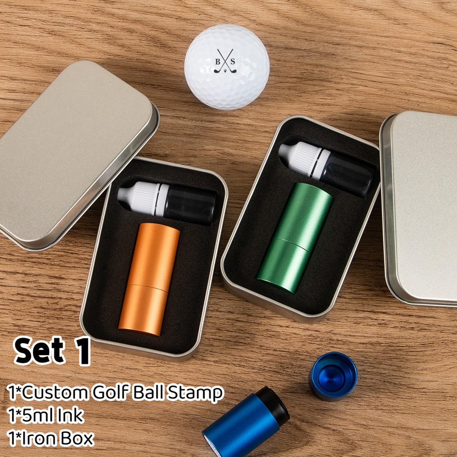 Personalized Custom Name Golf Ball Stamp, Golf Ball Marker, Color Ink ...