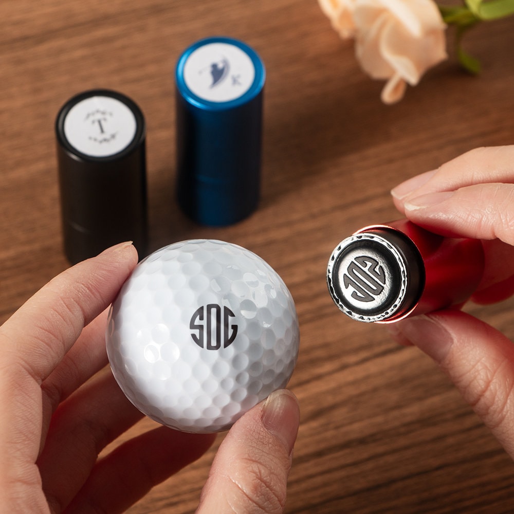 Personalized Custom Name Golf Ball Stamp, Golf Ball Marker, Color Ink ...