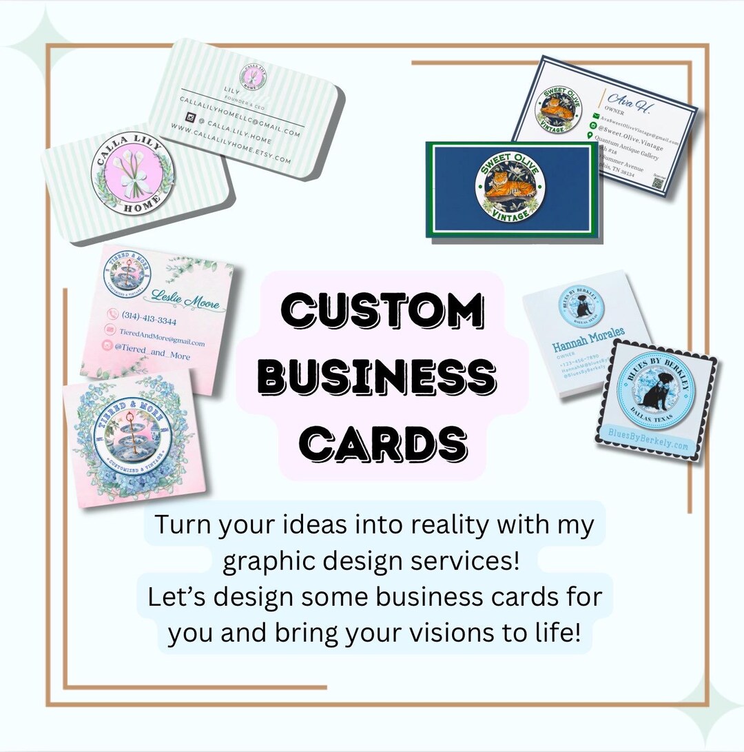 Custom Business Card Design | Lily’s Graphic Design Services | Bespoke ...