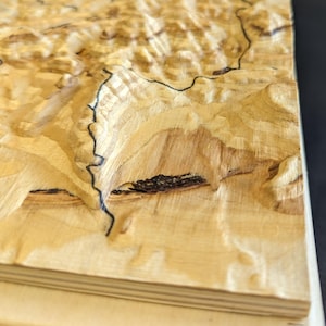 3D Wooden Hiking Trek Map -customized to Your Hike - Etsy