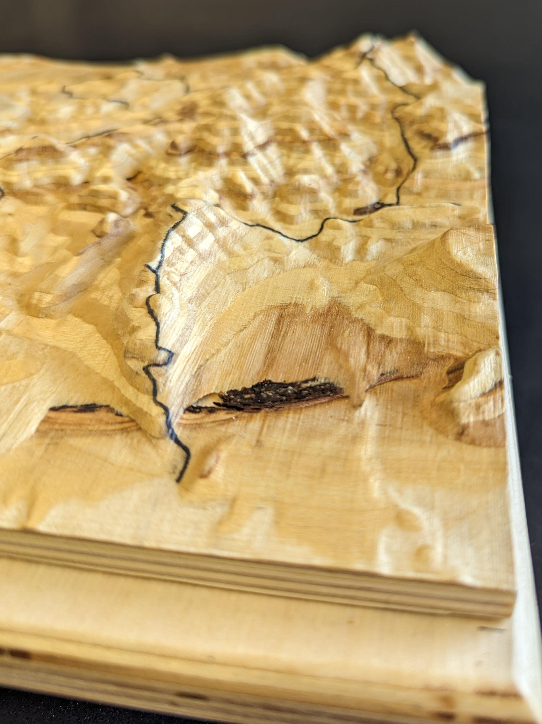 3D Wooden Hiking Trek Map -customized to Your Hike - Etsy