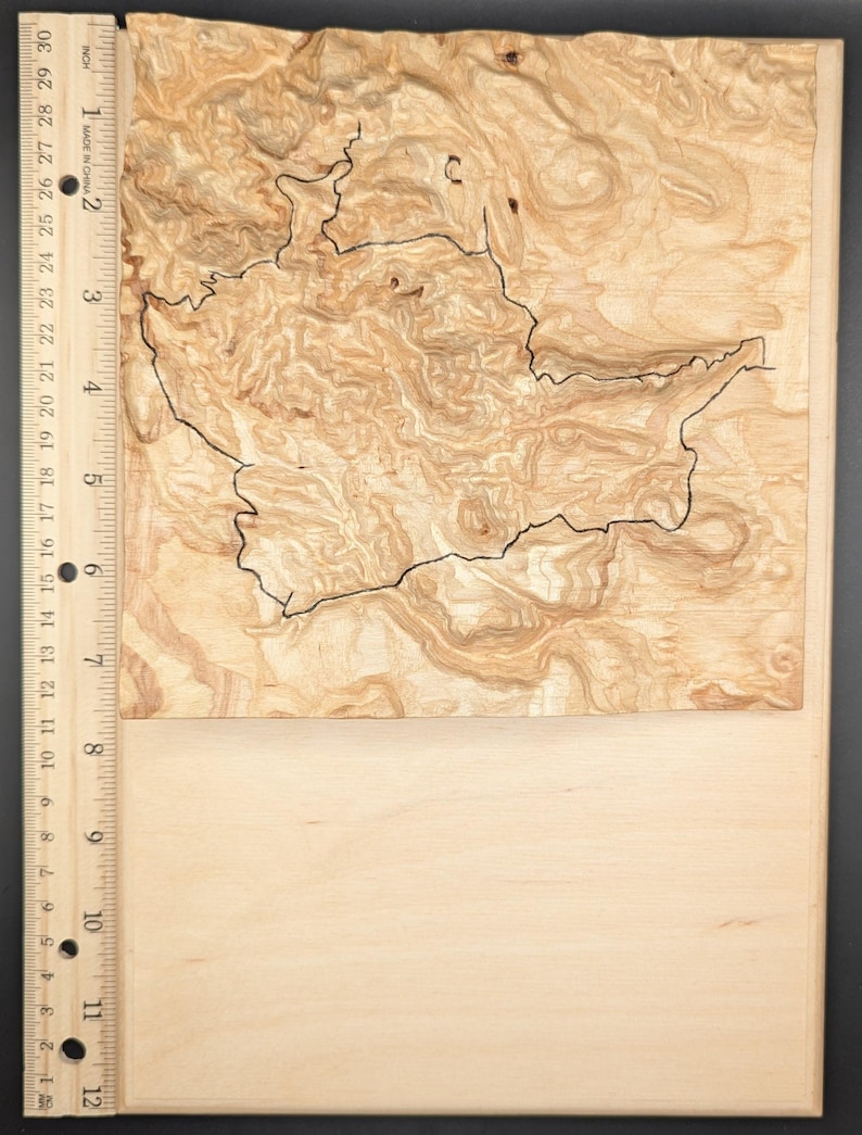 3D Wooden Hiking Trek Map -customized to Your Hike - Etsy