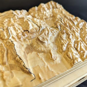 3D Wooden Hiking Trek Map -customized to Your Hike - Etsy