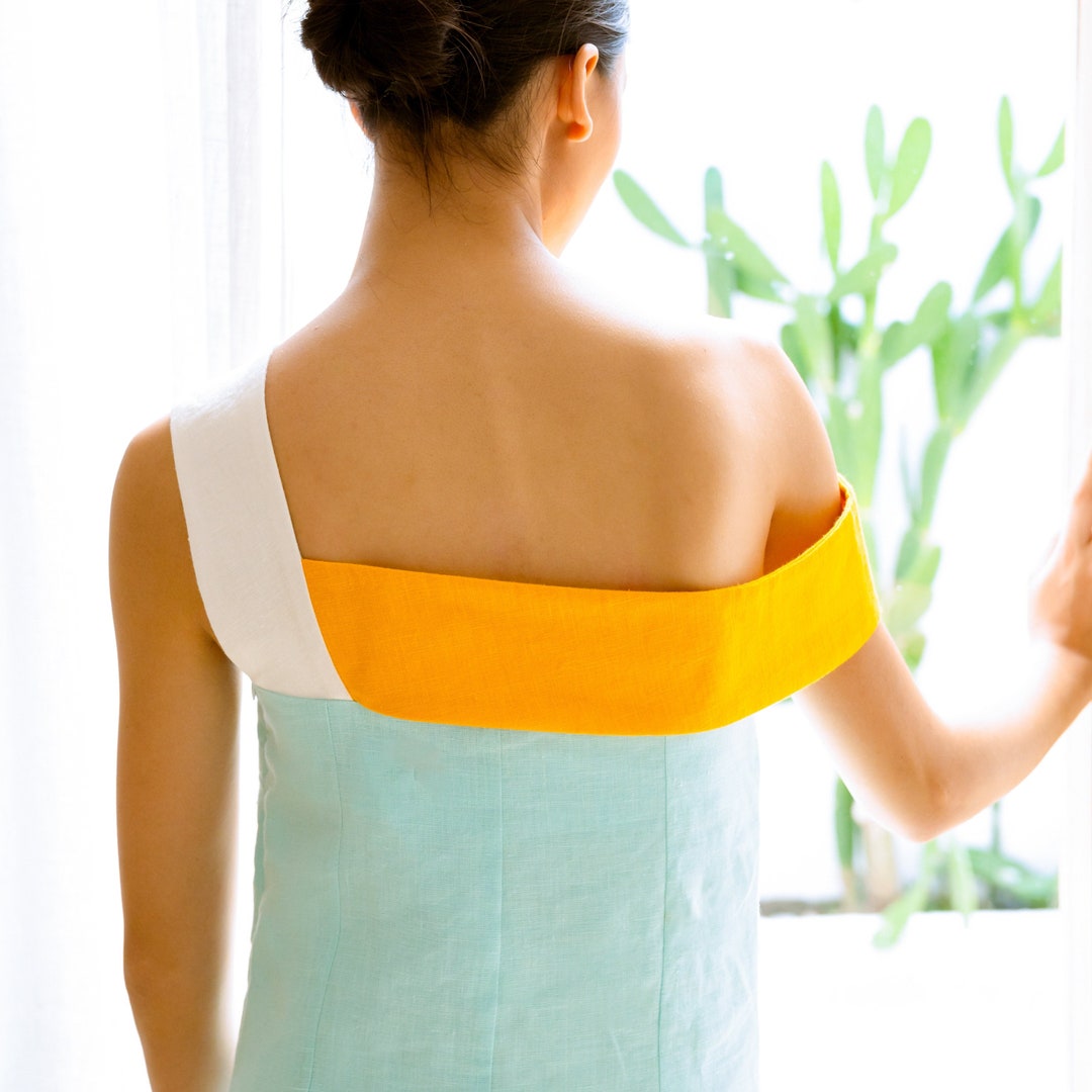 Espie Dress Linen Toga Dress for Spring Summer Quietly Colorful Clean ...