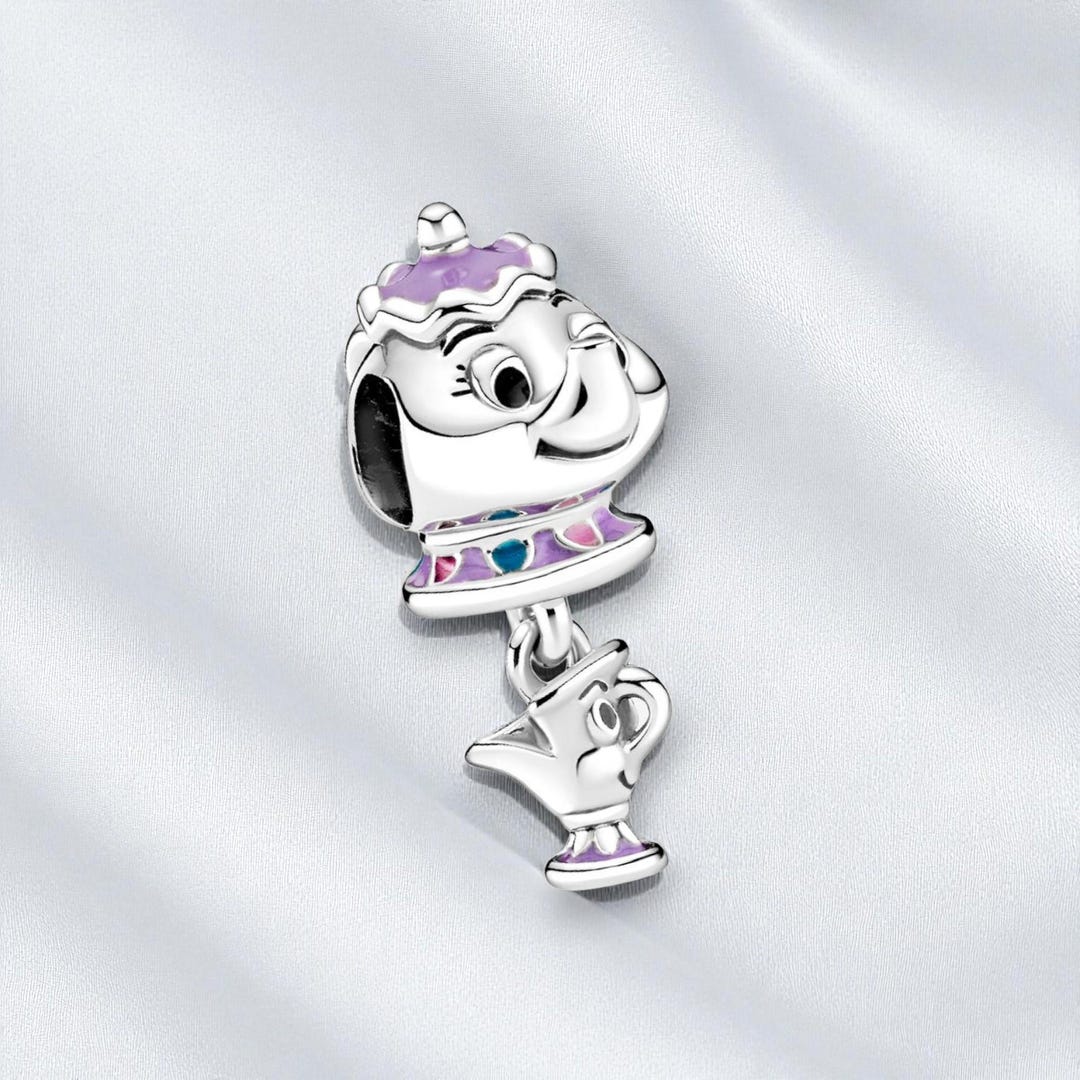 Mrs. Potts and Chip Dangle Charm, Cute Cartoon-inspired Jewellery, Gift ...