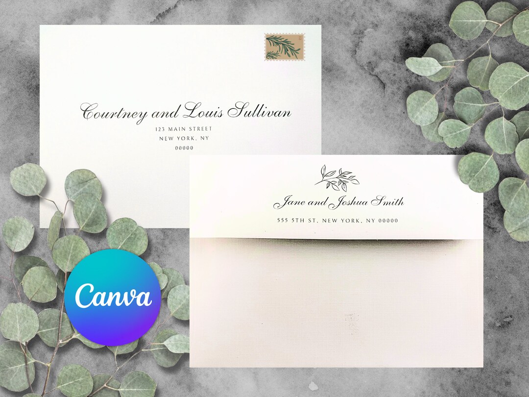 Customizable Wedding Envelope Template - Etsy