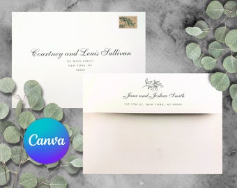 Printable Envelope Template Custom Wedding Address Template Editable ...