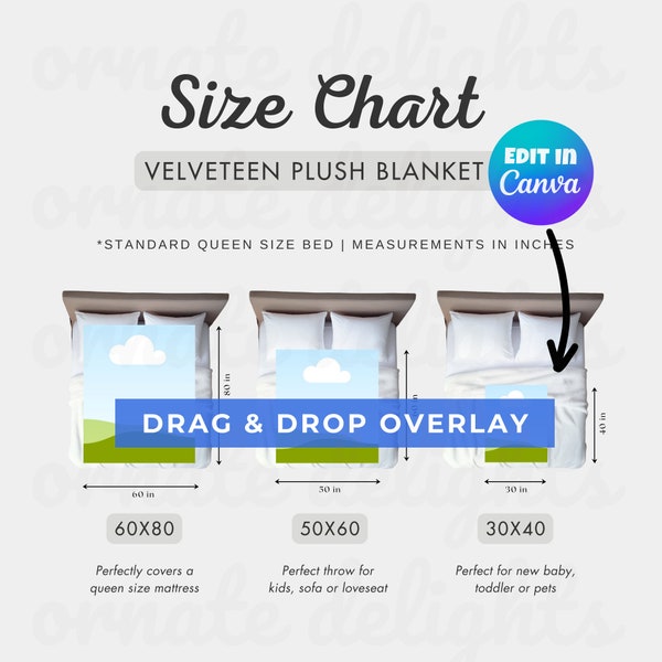 Chunky Blanket Size Chart - Etsy